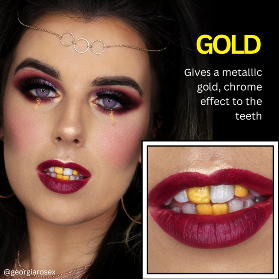 Tooth FX Temporary Tooth Paint Gold | Mehron | Makeup - The Costume Shoppe