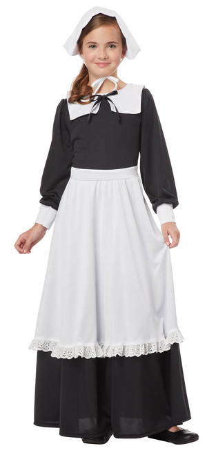 Pilgrim/Colonial/Quaker Dress Children's Costume - The Costume Shoppe