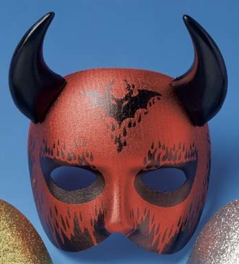 Devil Half-Mask | Angels and Devils | Accessories - The Costume Shoppe