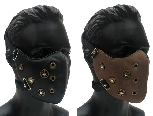 Leather Biker Face Mask | Diesel Punk | Masks - The Costume Shoppe