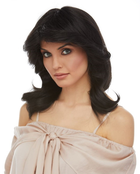 70s Black Angel Blowout Wig | 1970s | Decade Wigs | Wigs - The Costume ...
