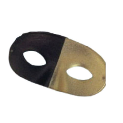 Domino Mask | Black and Gold | Masquerade Masks - The Costume Shoppe