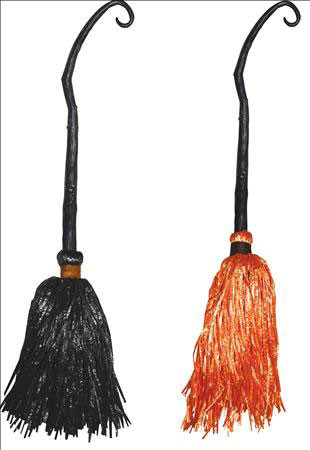 39 Inch Orange Broom with Black Fringe | Witches | Props and Play ...