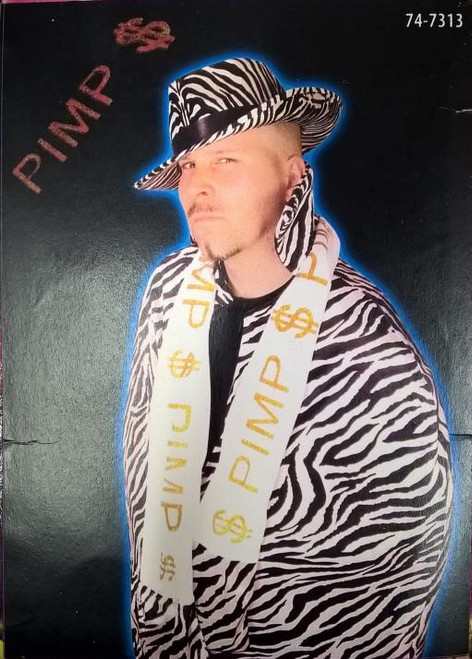 LAST OF | Zebra Print Pimp Cape | Adult Size One-Size | 70s - The ...