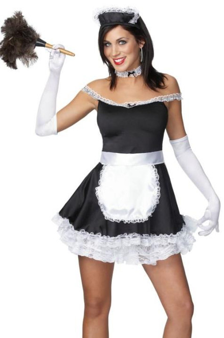 LAST OF | Frisky French Maid | Adult One-Size (6-12) - The Costume Shoppe