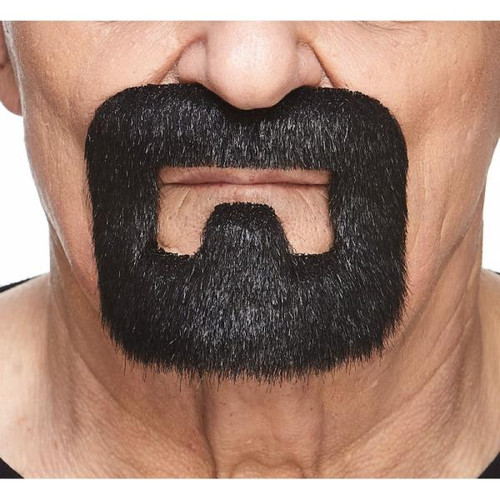 Biker Goatee | Shiny Black | Makeup and Facial Hair - The Costume Shoppe