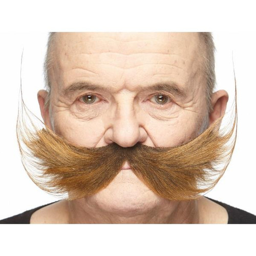 Large Bushy Moustache Brown | European Moustaches | Applications and ...