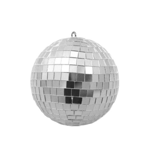 10-inch Silver Disco Ball | 70s | Decor - The Costume Shoppe