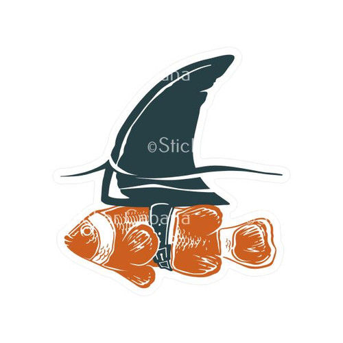 Goldfish With Fin | Sticker Cabana | Vinyl Stickers - The Costume Shoppe