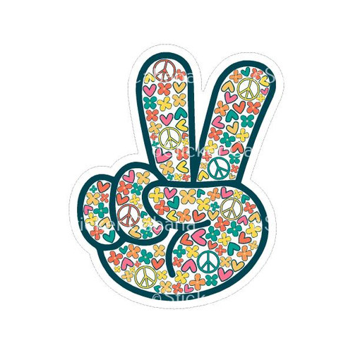 Peace Hand | Sticker Cabana | Vinyl Stickers - The Costume Shoppe