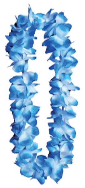 Thick Blue Two-Tone Hawaiian Lei | Hawaiian | Accessories - The Costume ...