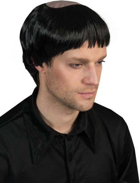 Black Monk Bald Spot Wig | Medieval | Medieval Wigs - The Costume Shoppe