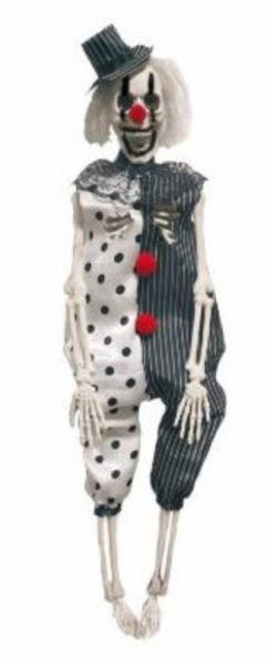 15 Inch Hanging Skeleton Clown Decor Prop | Halloween Decor | Novelty ...