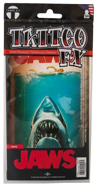JAWS Poster Art Tattoo | Tinsley | Temporary Tattoos - The Costume Shoppe