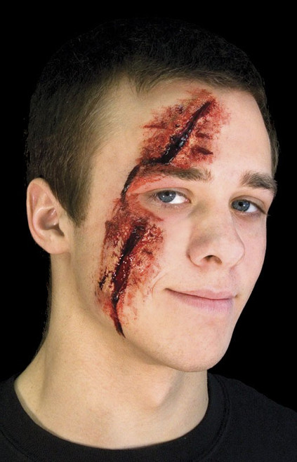Slashed Eye Injury Latex Prosthetic - The Costume Shoppe