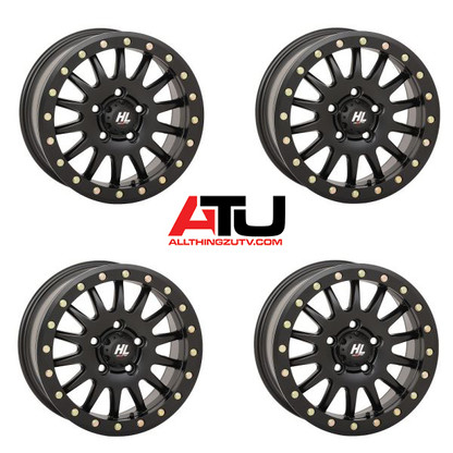 High Lifter by STI HL24 Beadlock 15" Wheels Matte Black Polaris RZR ...