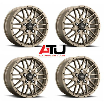 ITP Hurricane Wheels Bronze 15" Polaris RZR Turbo R & Pro R Ranger 1500 ...