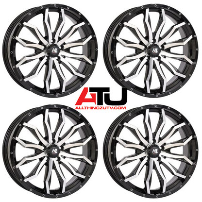 High Lifter by STI HL21 24" Wheels Machined Polaris RZR Turbo R & Pro R ...