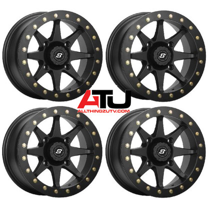 Sedona Storm Beadlock UTV Wheels/Rims Black 14" Polaris RZR 1000 XP ...