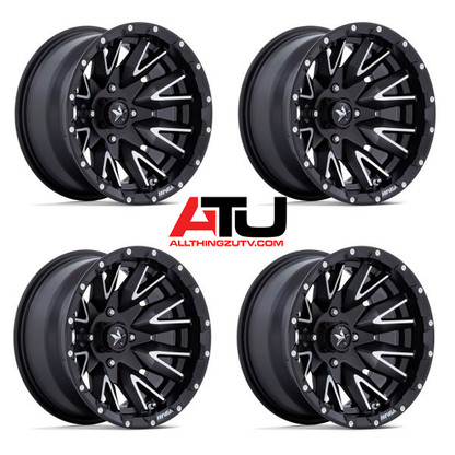 MSA M49 Creed 16" Wheels/Rims Matte Black/Machined Polaris RZR 1000 XP ...