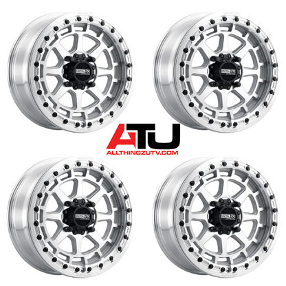 MetalFX Outlaw Beadlock 17" Wheels Raw Kawasaki Mule Pro FXT KRX - All ...