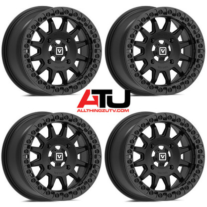 Valor V09 Beadlock 15x10 Wide Wheels Black Can-Am Commander Maverick ...