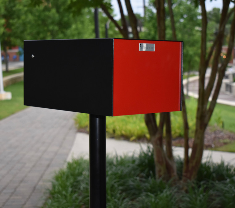 Urban Front Opening Black Modern Mailbox | BoxDesignUSA