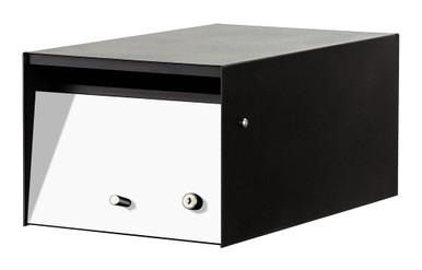 Urban Front Opening Black Modern Mailbox | BoxDesignUSA
