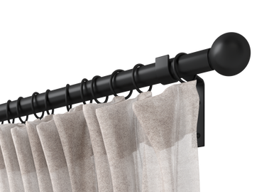 Midtown Ball Curtain Rod Set | Highland Forge