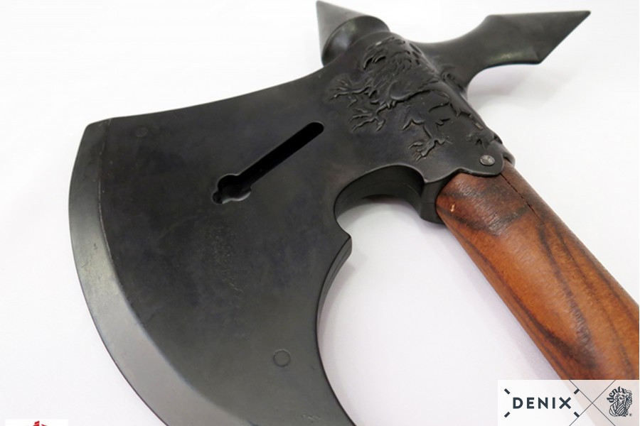 15TH CENTURY FRENCH BATTLE AXE BLACK FINISH - Collector's Armoury, Ltd.