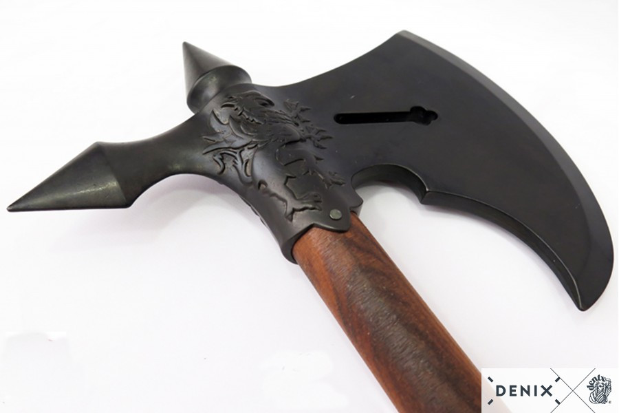 15TH CENTURY FRENCH BATTLE AXE BLACK FINISH - Collector's Armoury, Ltd.