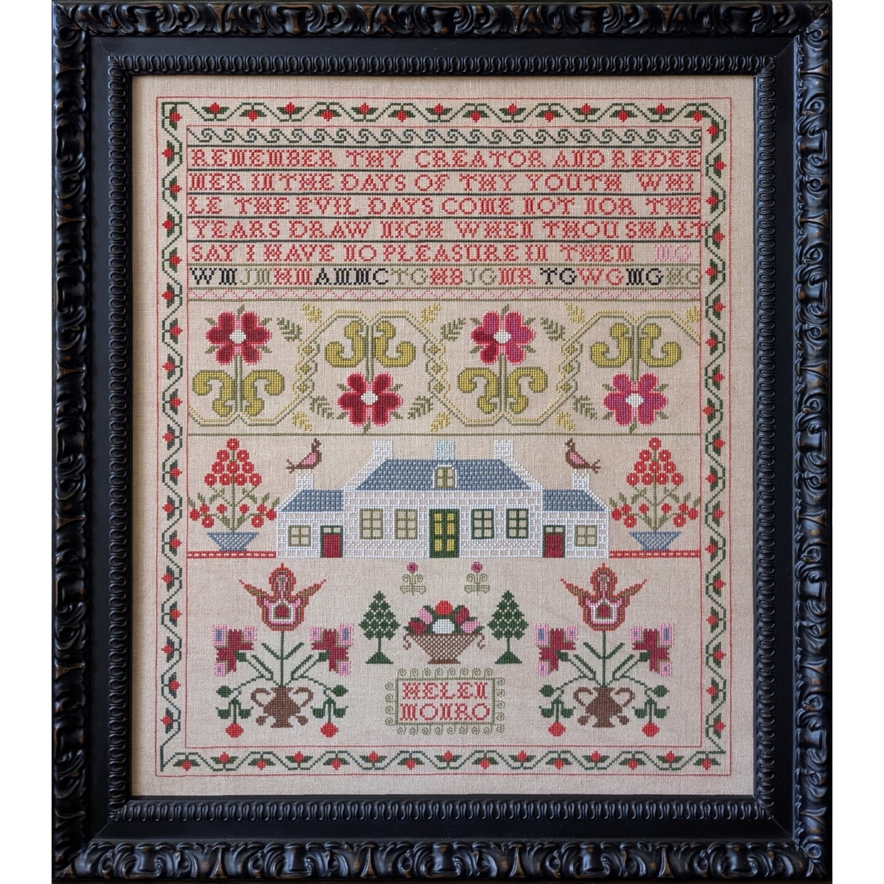 Helen Monro - Reproduction Cross Stitch Sampler Pattern (PDF)