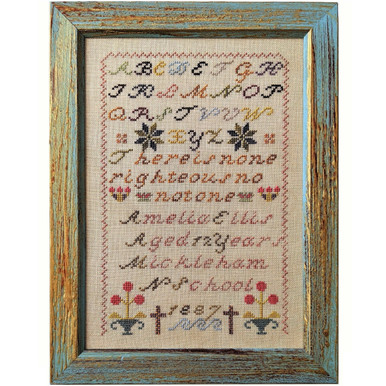 Amelia Ellis 1887 - Reproduction Cross Stitch Sampler Pattern (PDF)