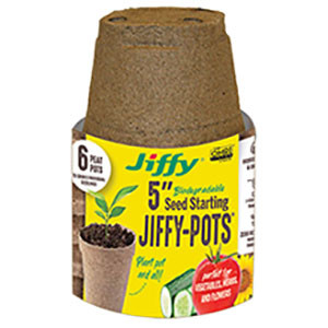 Jiffy-Pots 5" Round 6 Pack - Matts Hydroponics