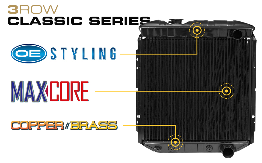 MAXCORE Classic Series 3-Row Radiator - ACP - buyacp.com