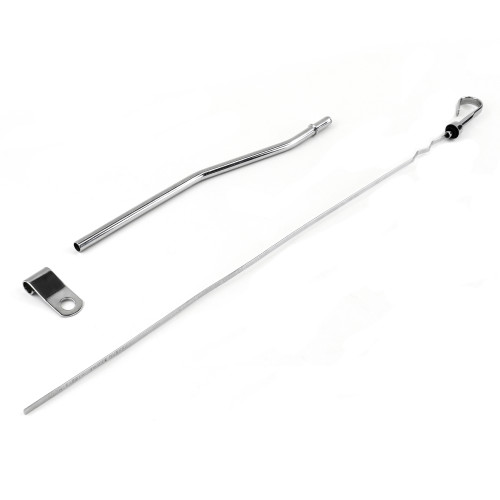 ACP Oil Dipstick Chrome Tube & Adjustable Bracket Small Block 20 1/4 ...