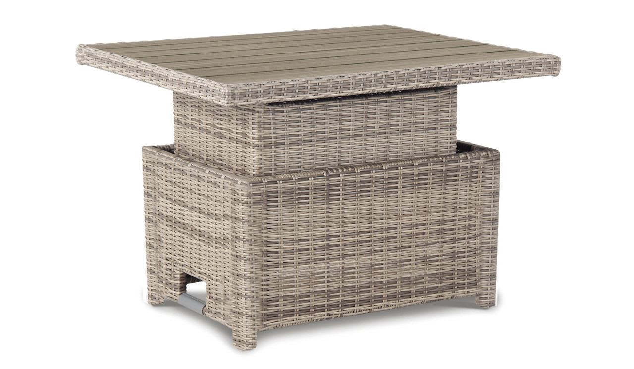 Kettler Palma Signature Mini High Low Aluminium Slat Table Oyster