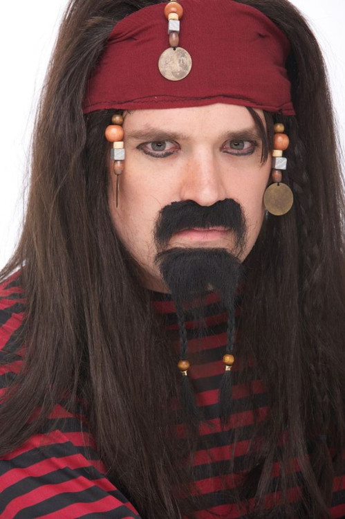 MUSTACHE AND GOATEE PIRATE - FREAKY FINDZ - Collectibles Masks Makeup ...