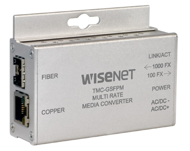 Hanwha TMC-GSFPPOEM: Gigabit Multi-Rate Fiber Optic Media Converter ...