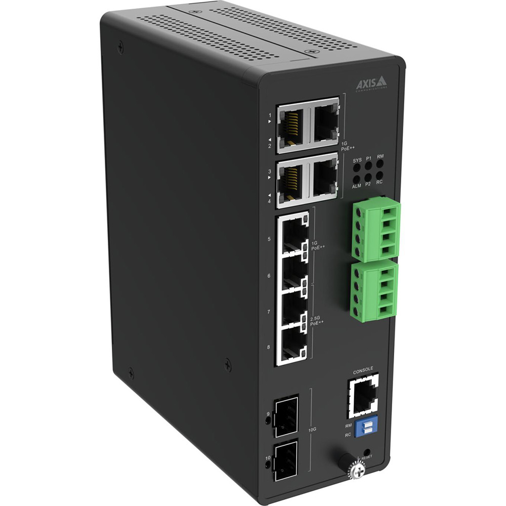 Axis D8208-R: 8-Port Gigabit Industrial PoE++ Switch, 02621-001