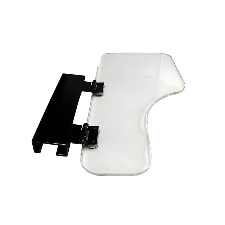 Acrylic Half Lap Wheelchair Tray w/ Flip-Up Hardware, Right Side