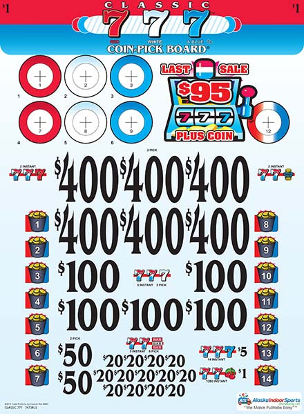 Pulltabs, Coinboards, Pickboards, Bingo Paper, Bingo Console | Alaska ...