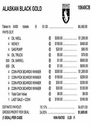 Pulltabs, Coinboards, Pickboards, Bingo Paper, Bingo Console | Alaska ...