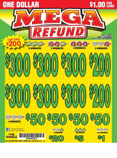 Mega Refund 5W $1 6@$300 $1B 19% 3990 LS - Alaska Pulltabs and Bingo ...