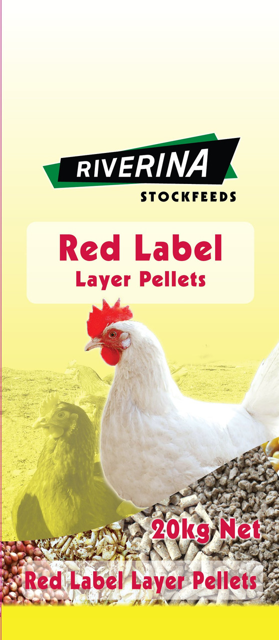 Riverina - Red Label Layer Pellets 20kg - Mooey's Pty Ltd
