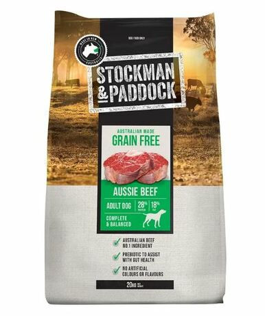 Stockman & Paddock Grain Free Aussie Beef 20Kg - Mooey's Pty Ltd