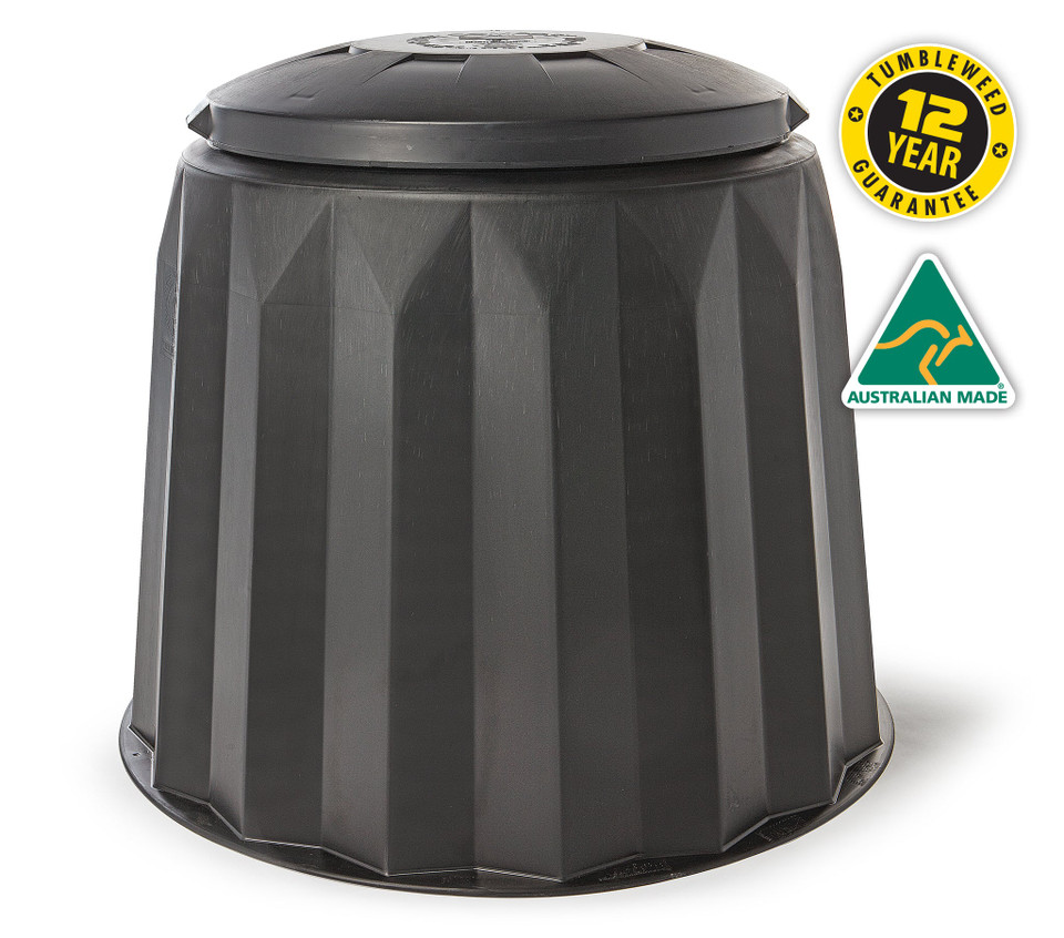 Tumbleweed Gedye Compost Bin 220L Black - Mooey's Pty Ltd
