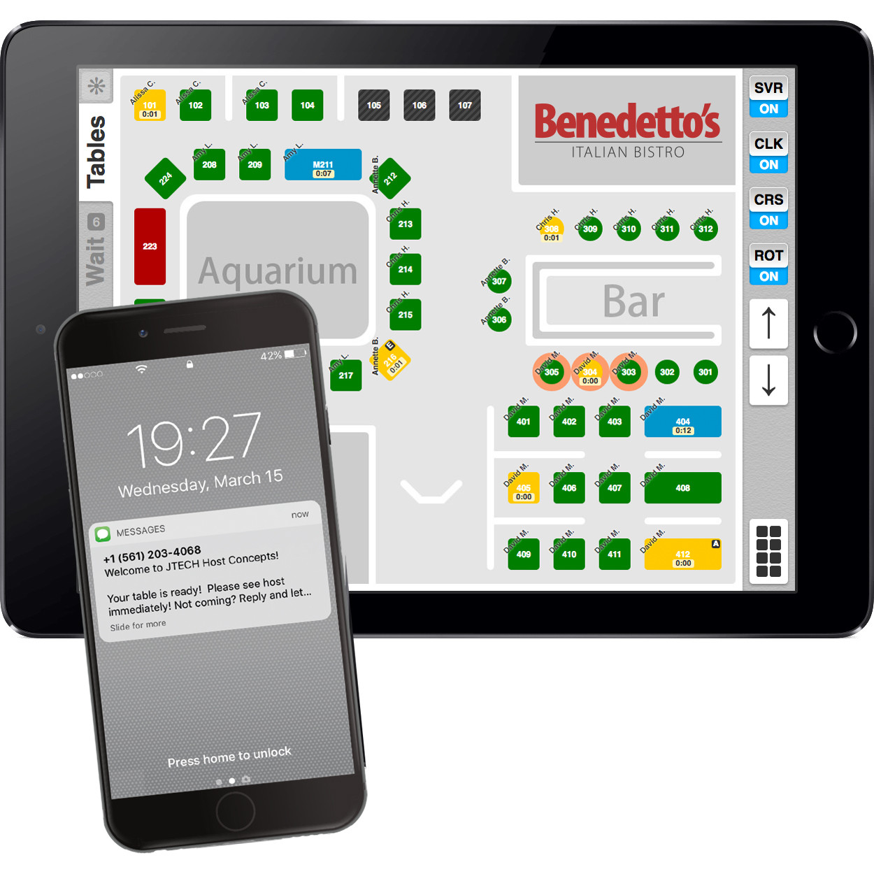 Host Concepts Waitlist Software, Table Management Software | JTECH