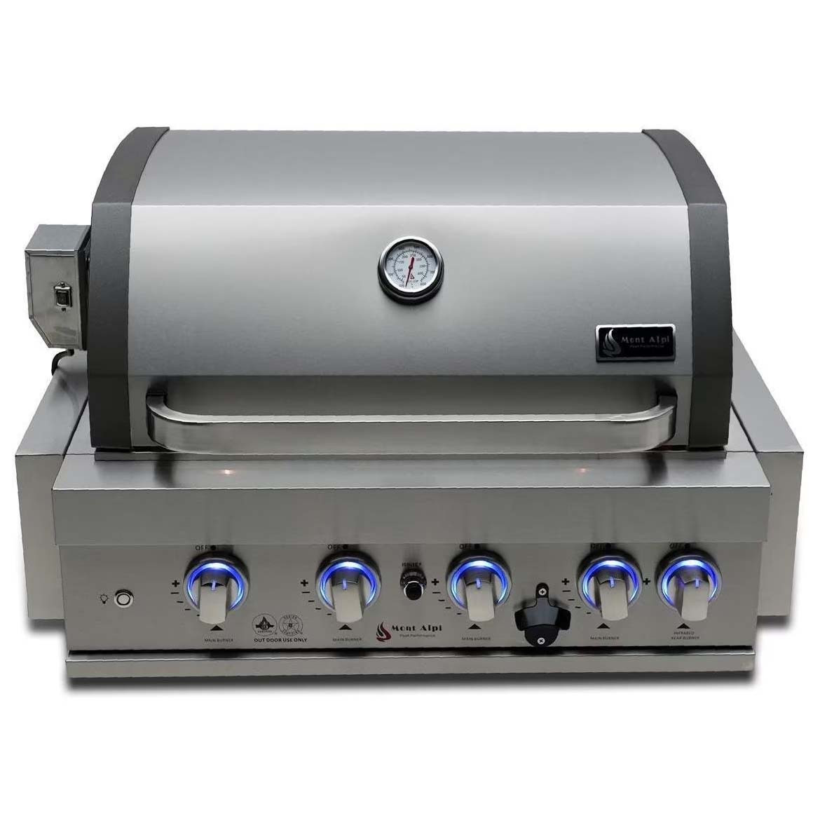 Mont Alpi 4-Burner Artwood Island in Stainless Steel - MA400-AW