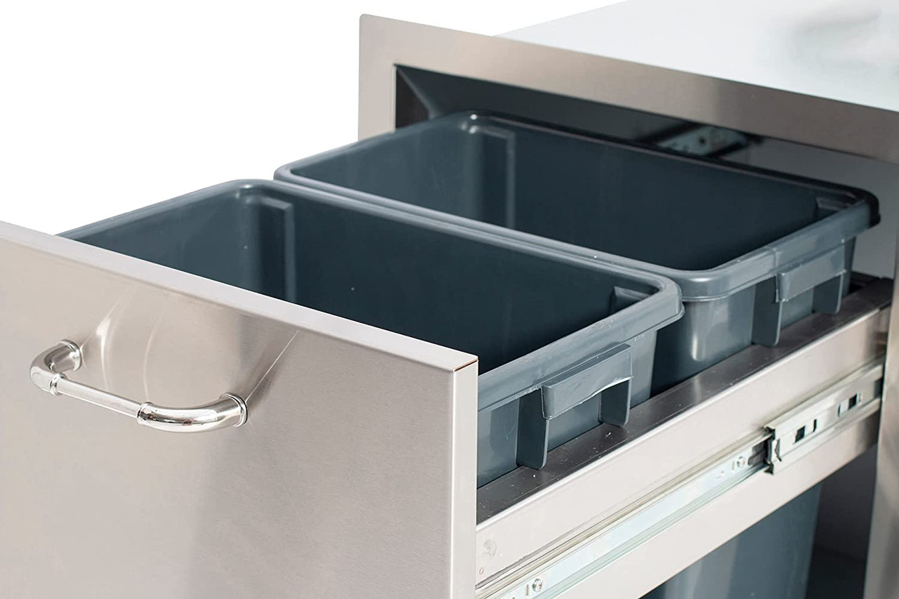 Bull Double Pull-Out Trash Drawer, 18.5x27-Inches - 56935